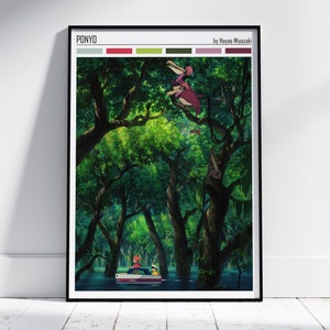 Ponyo Poster, Studio Ghibli Wall Art, Hayao Miyazaki Movie Print - Etsy