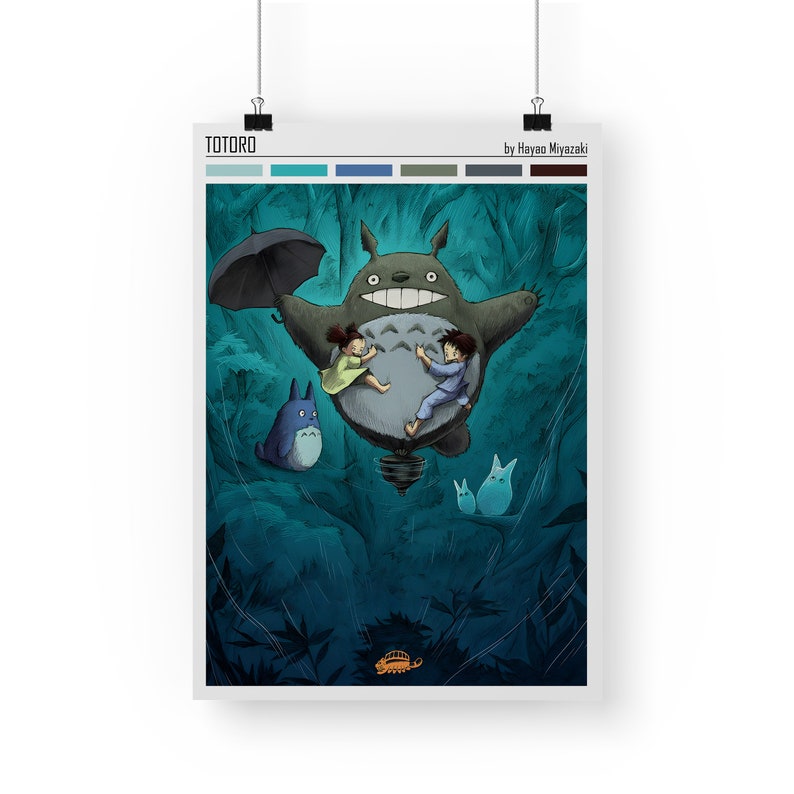 Totoro Poster, My Neighbour Totoro Poster, Studio Ghibli Print, Studio ...