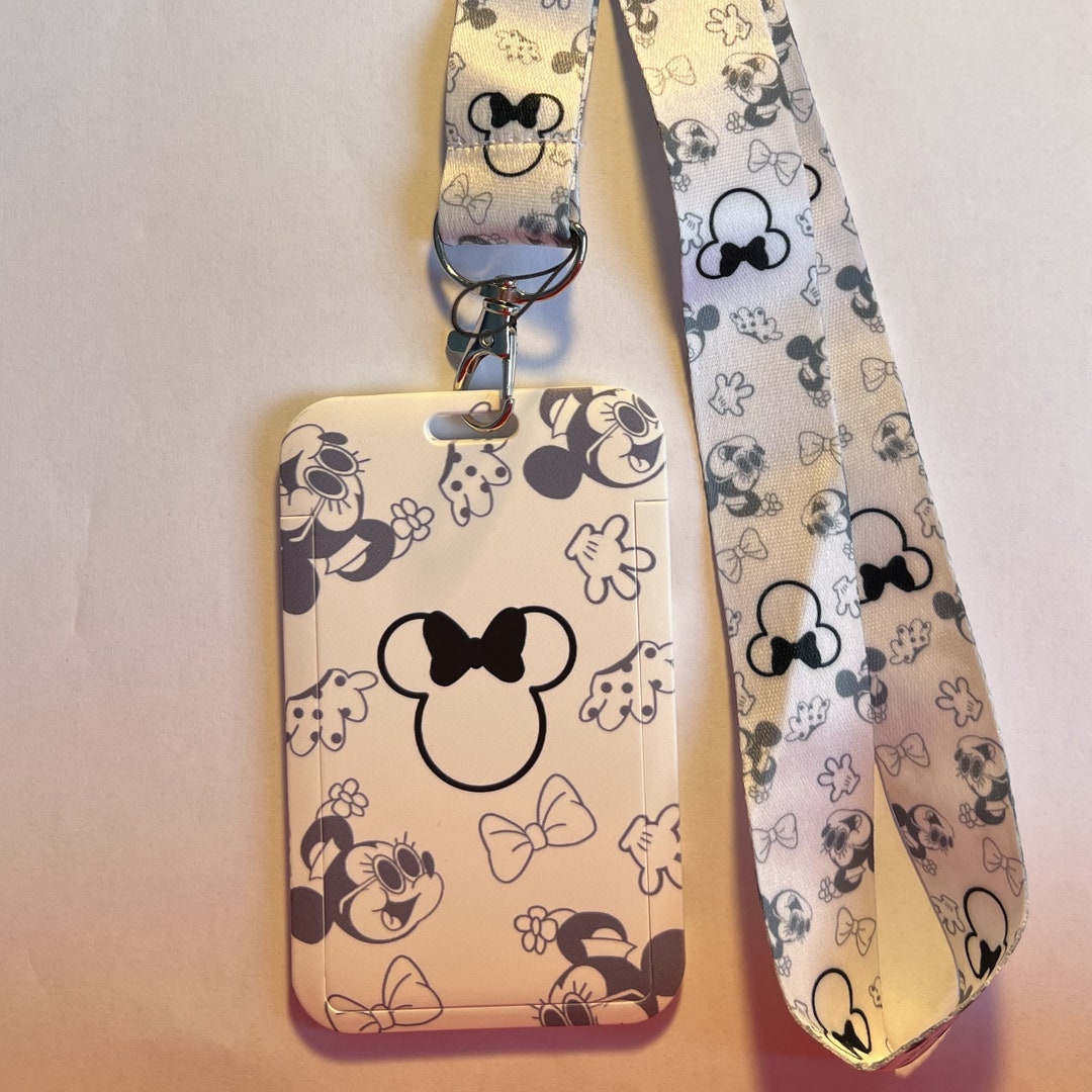 Minnie Mouse Lanyard ID Badge Holder Portrait Card Holder - Etsy