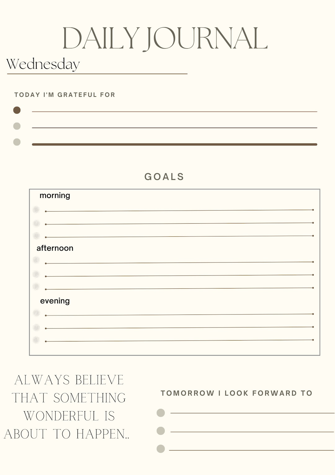 Daily Journal Planner (weekly) | Motivation Goal Setting | Motivational ...
