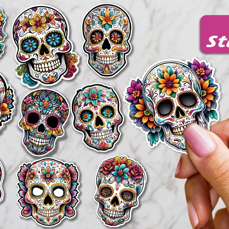 Sugar Skull Decals - Etsy
