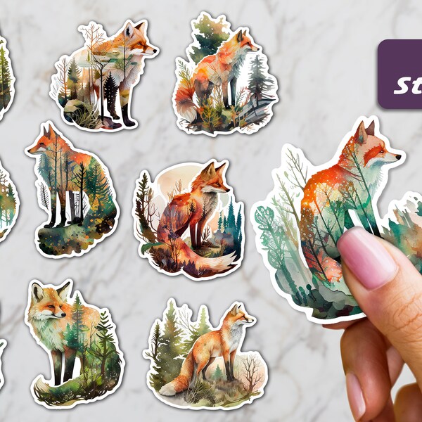 Fox Sticker - Etsy