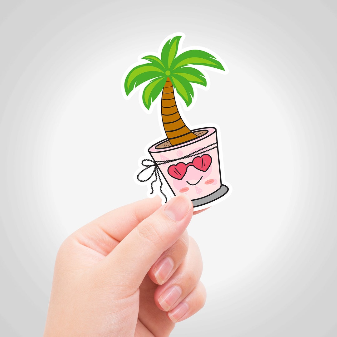 Cute Palm Tree Sticker Plant Sticker Laptop Sticker for Mug Sticker ...