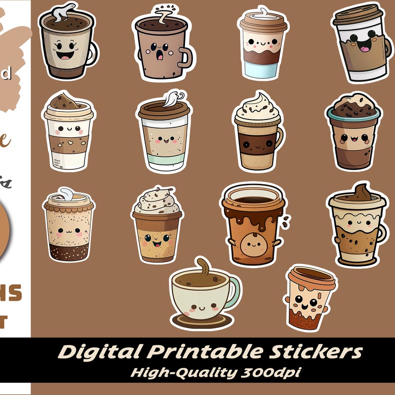 Coffee Cup Stickers - Etsy