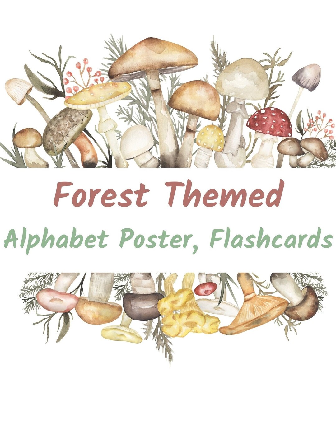 Forest Themed Alphabet Poster Printable Classroom Decor Cute - Etsy ...
