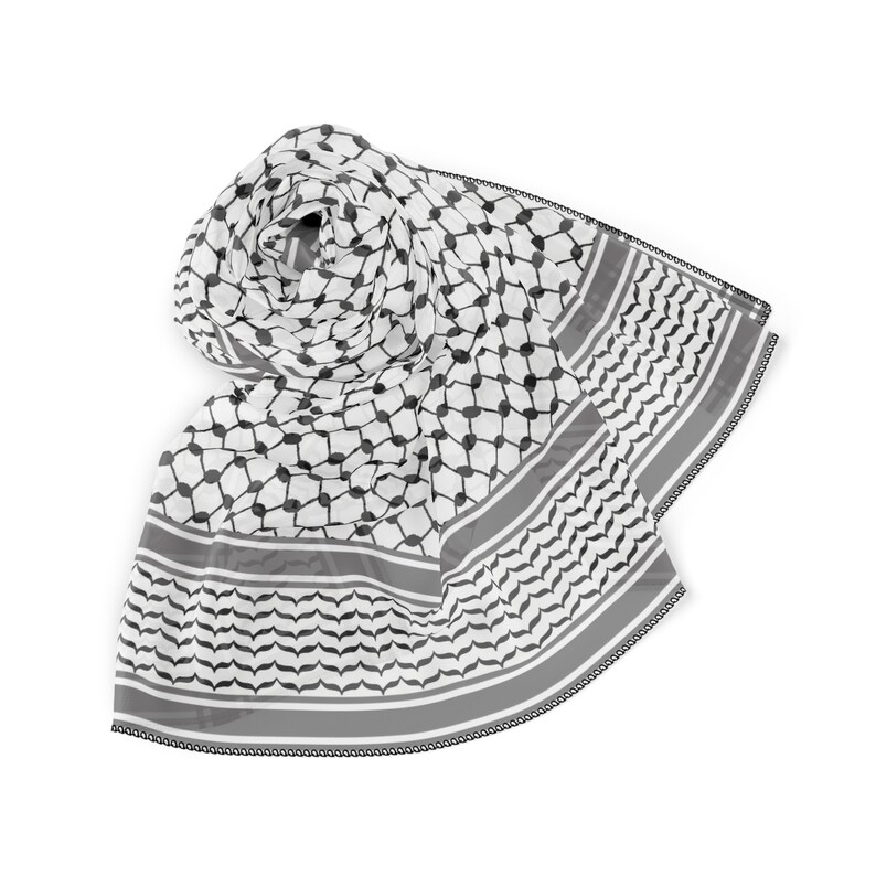 Palestine Keffiyeh Poly Scarf - Etsy