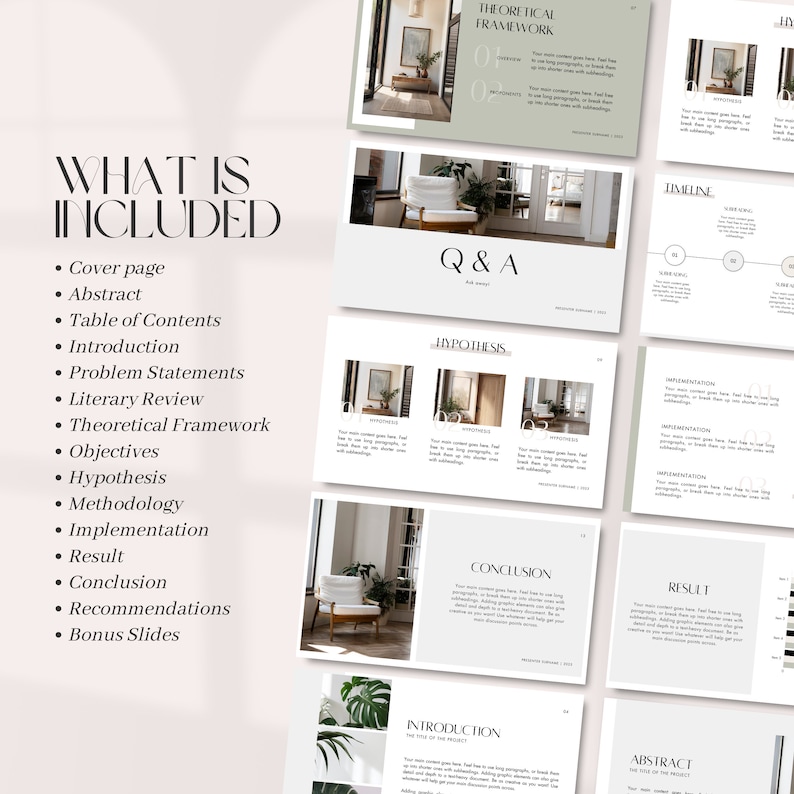 Canva Presentation Template Editable Canva Template Thesis Defense ...