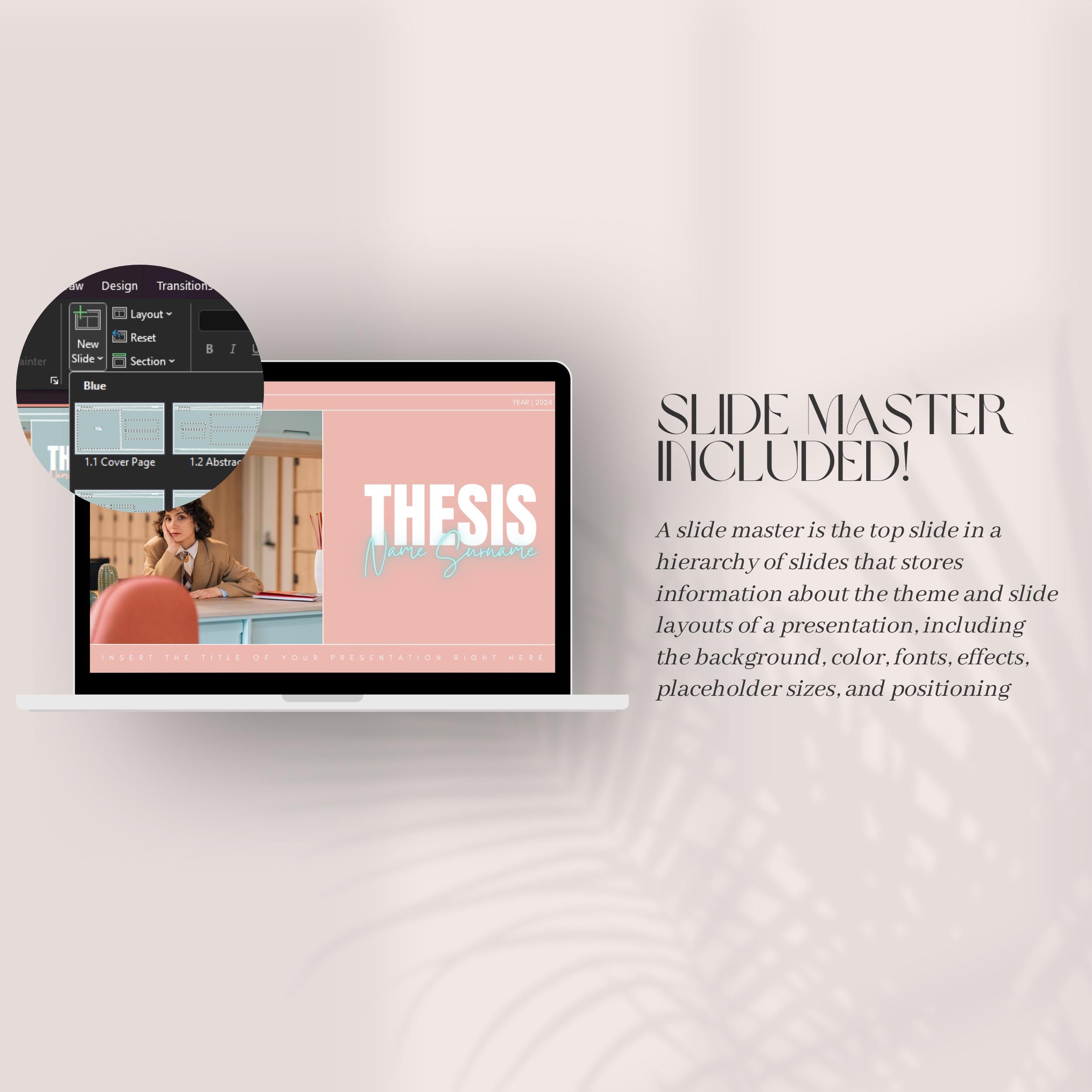 Powerpoint Presentation Template Thesis Defense Slide Deck Template Customizable PPT Slides ...