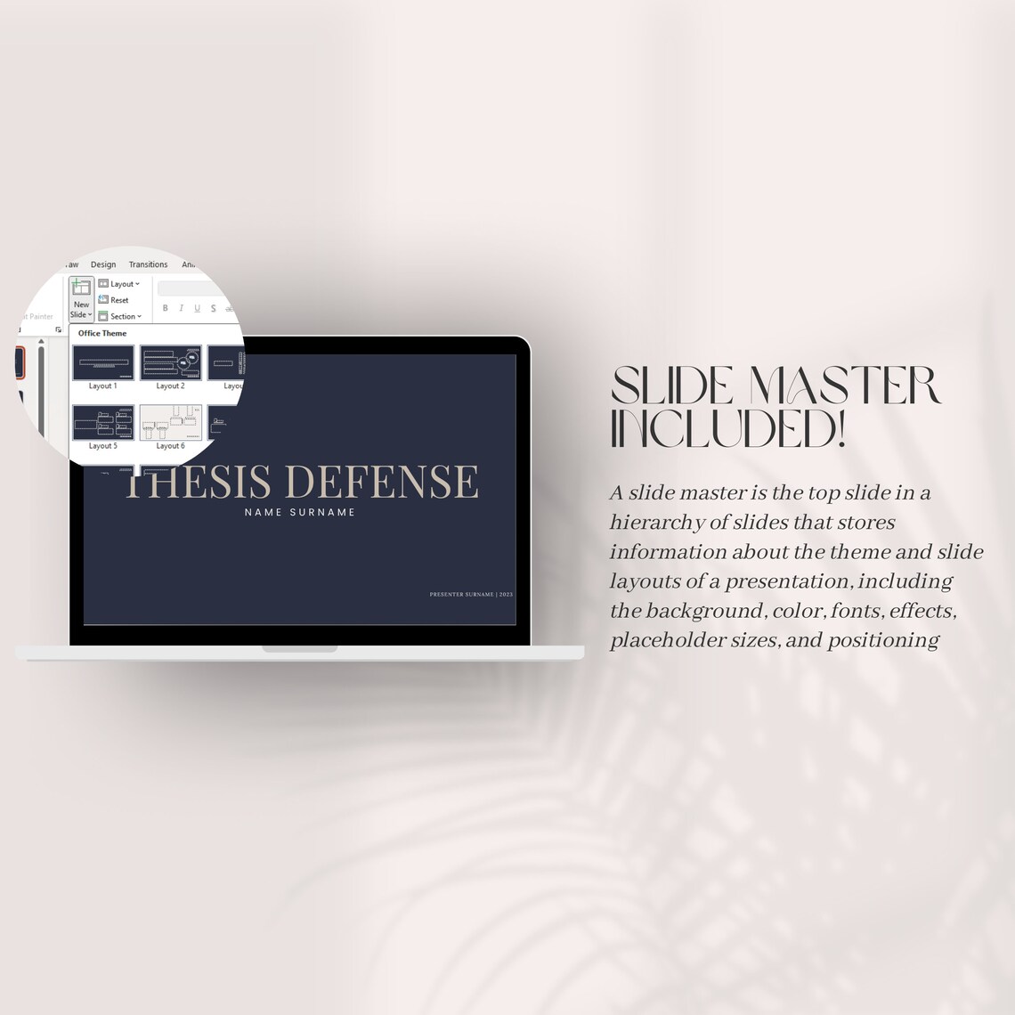 Powerpoint Presentation Template Thesis Defense Slide Deck Template ...