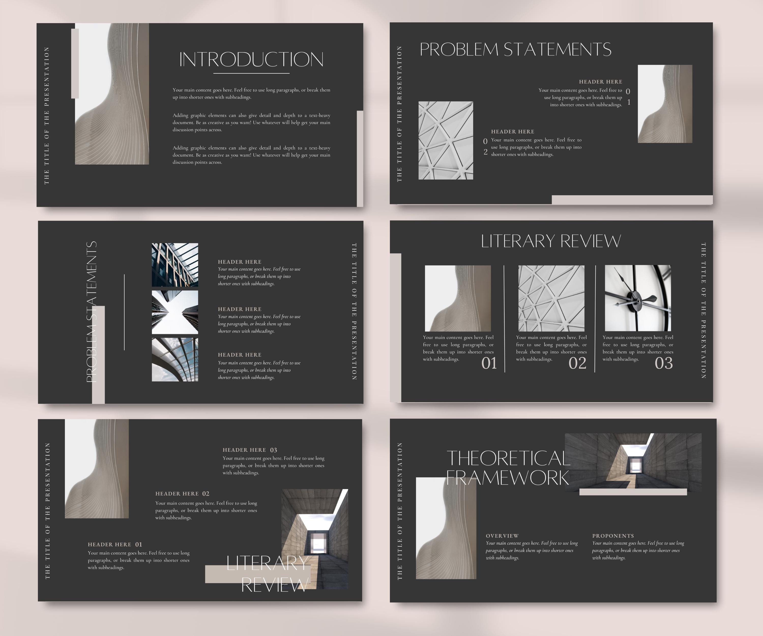 Canva Presentation Template Editable Canva Template Thesis Defense ...