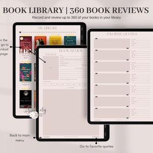 Digital Reading Journal Digital Reading Planner Reading Tracker Book ...