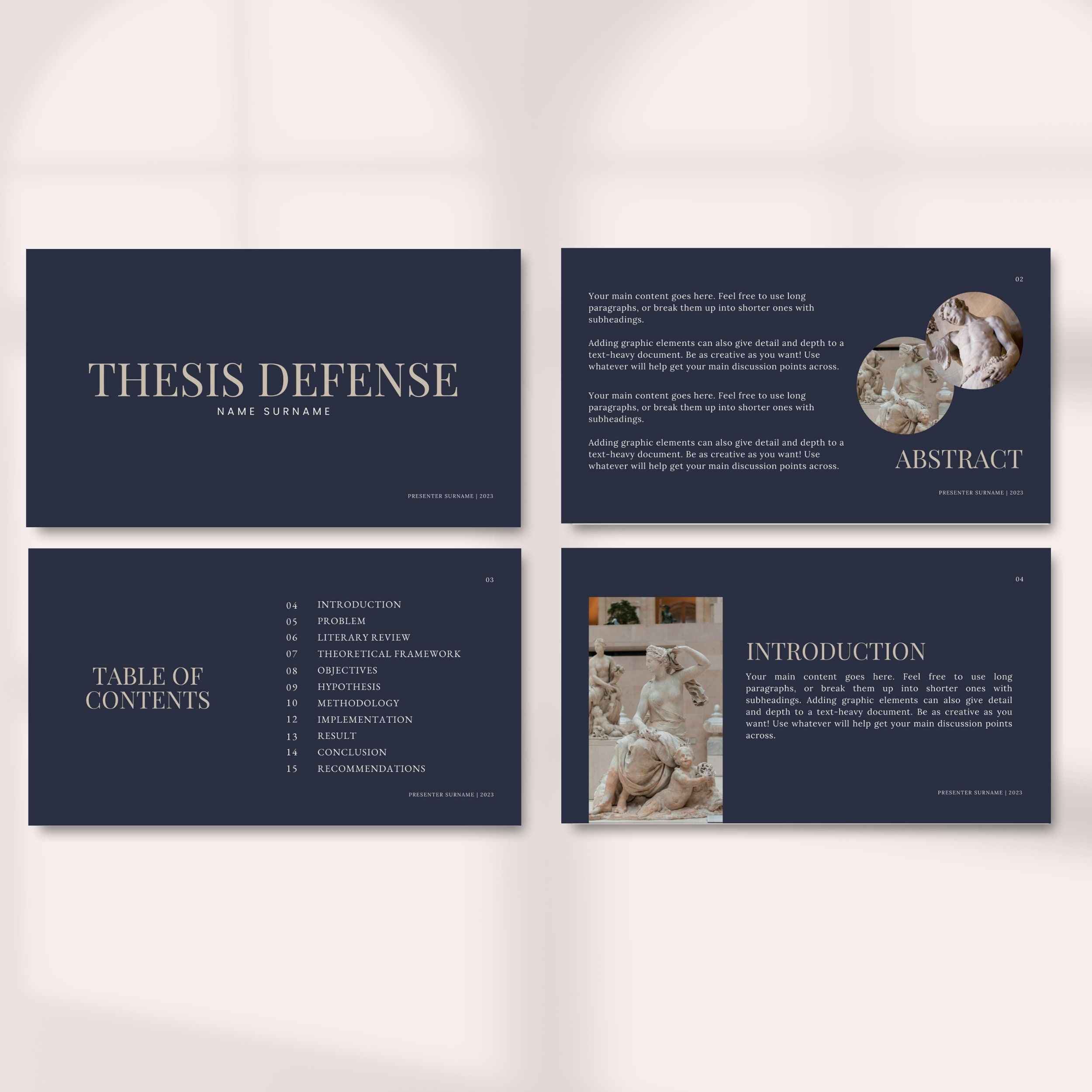 Canva Presentation Template Thesis Minimalist Template Thesis Defense ...