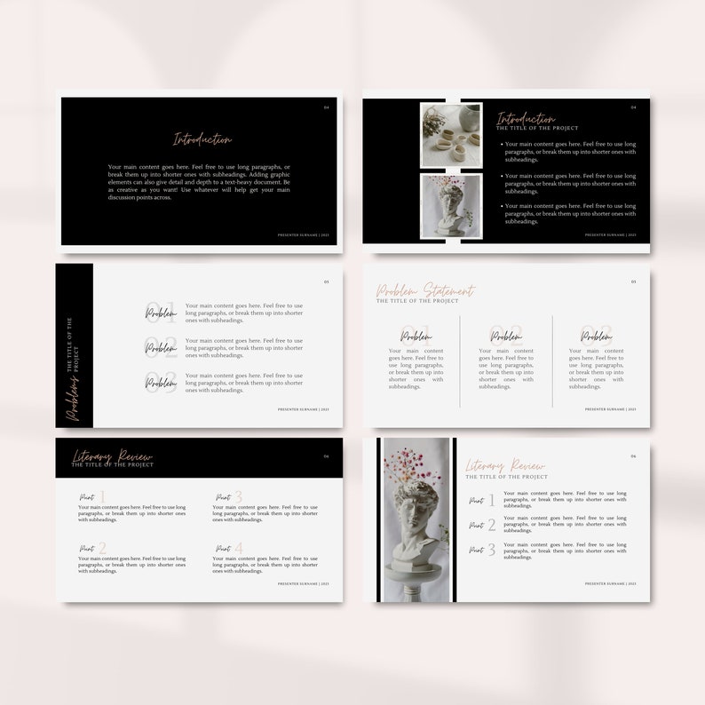 Canva Presentation Template Editable Canva Template Thesis Defense ...