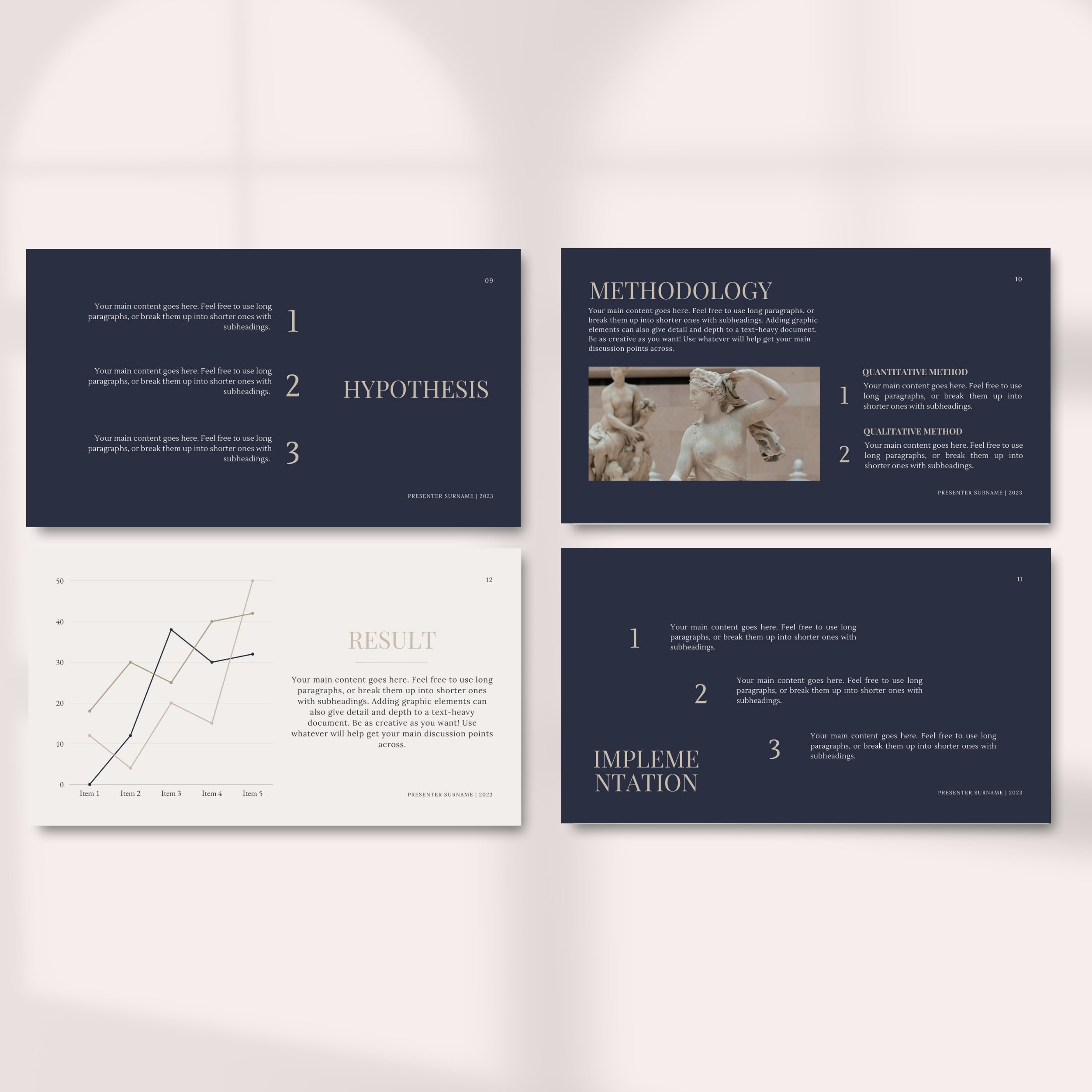 Canva Presentation Template Editable Canva Template Thesis Defense ...