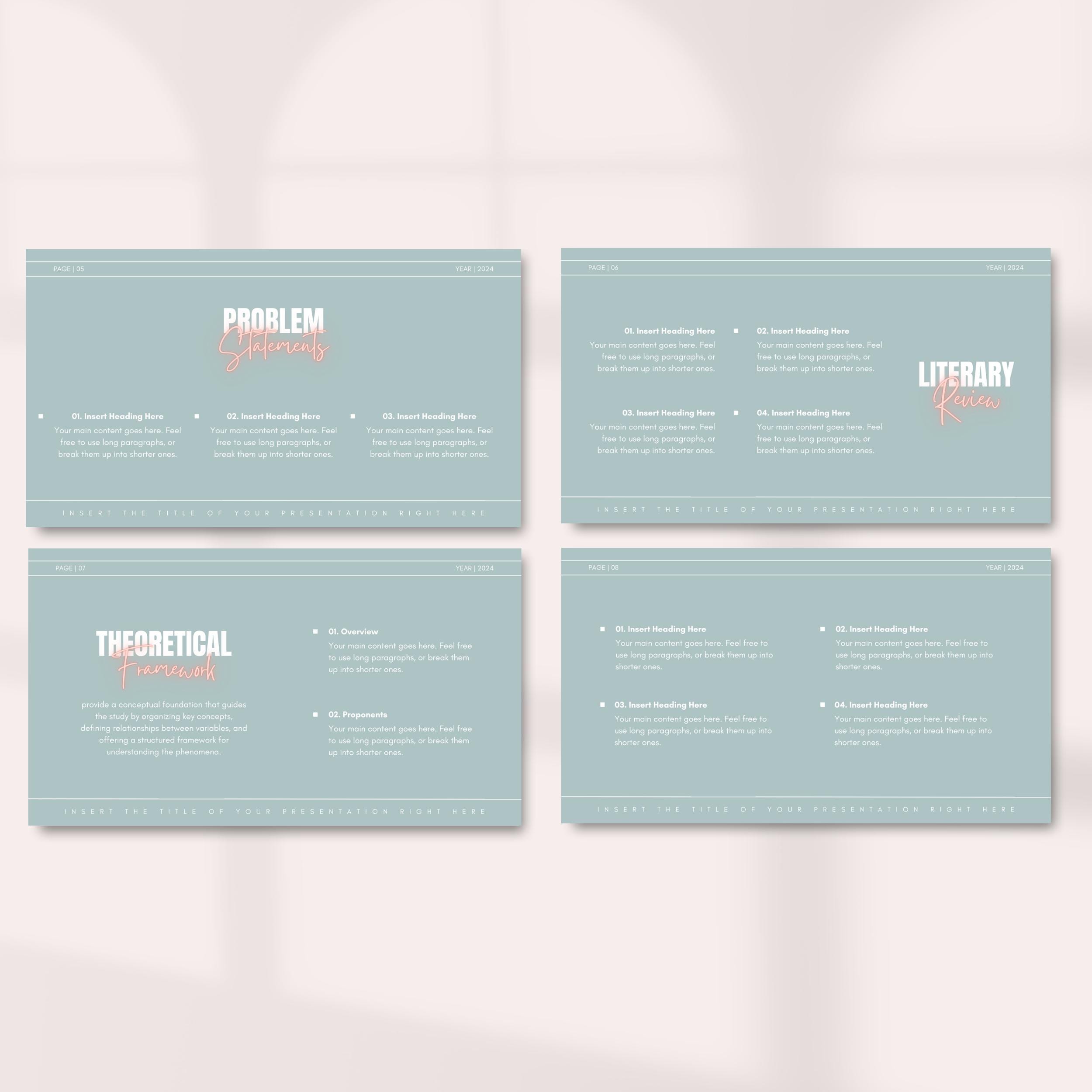 Canva Presentation Template Editable Canva Template Thesis Defense ...