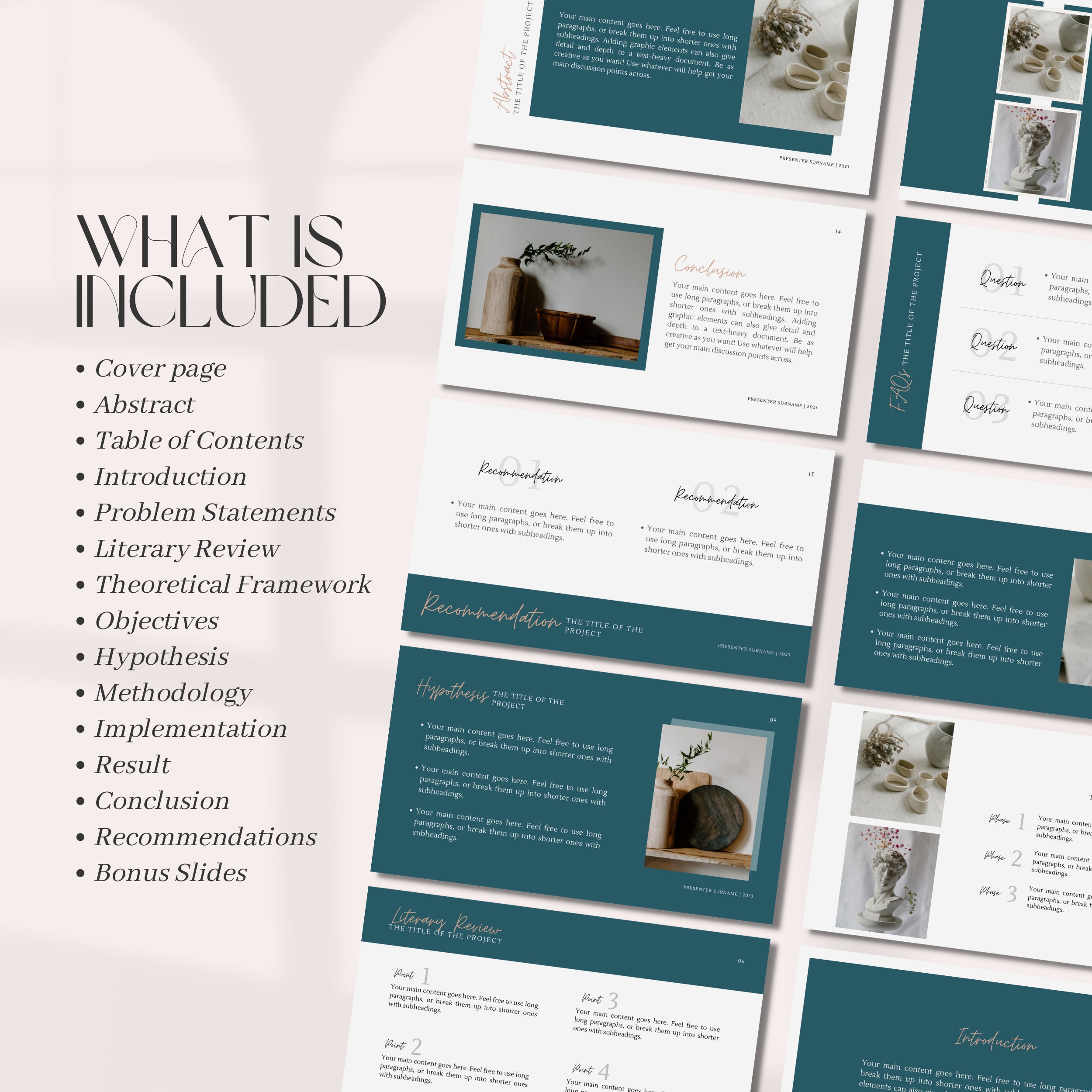 Presentation Template Editable Canva Template Thesis Defense ...