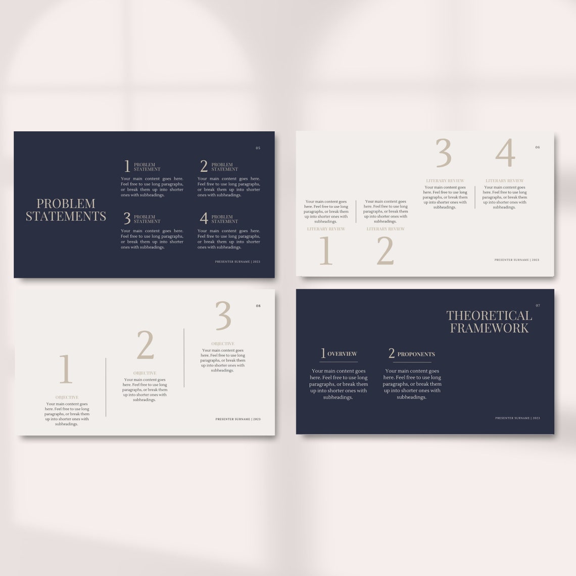 Powerpoint Presentation Template Thesis Defense Slide Deck Template ...