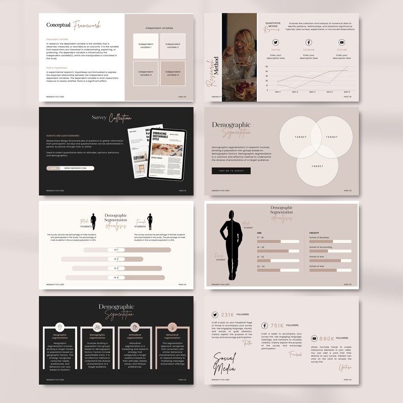 Canva Presentation Template Editable Canva Template Thesis Defense ...