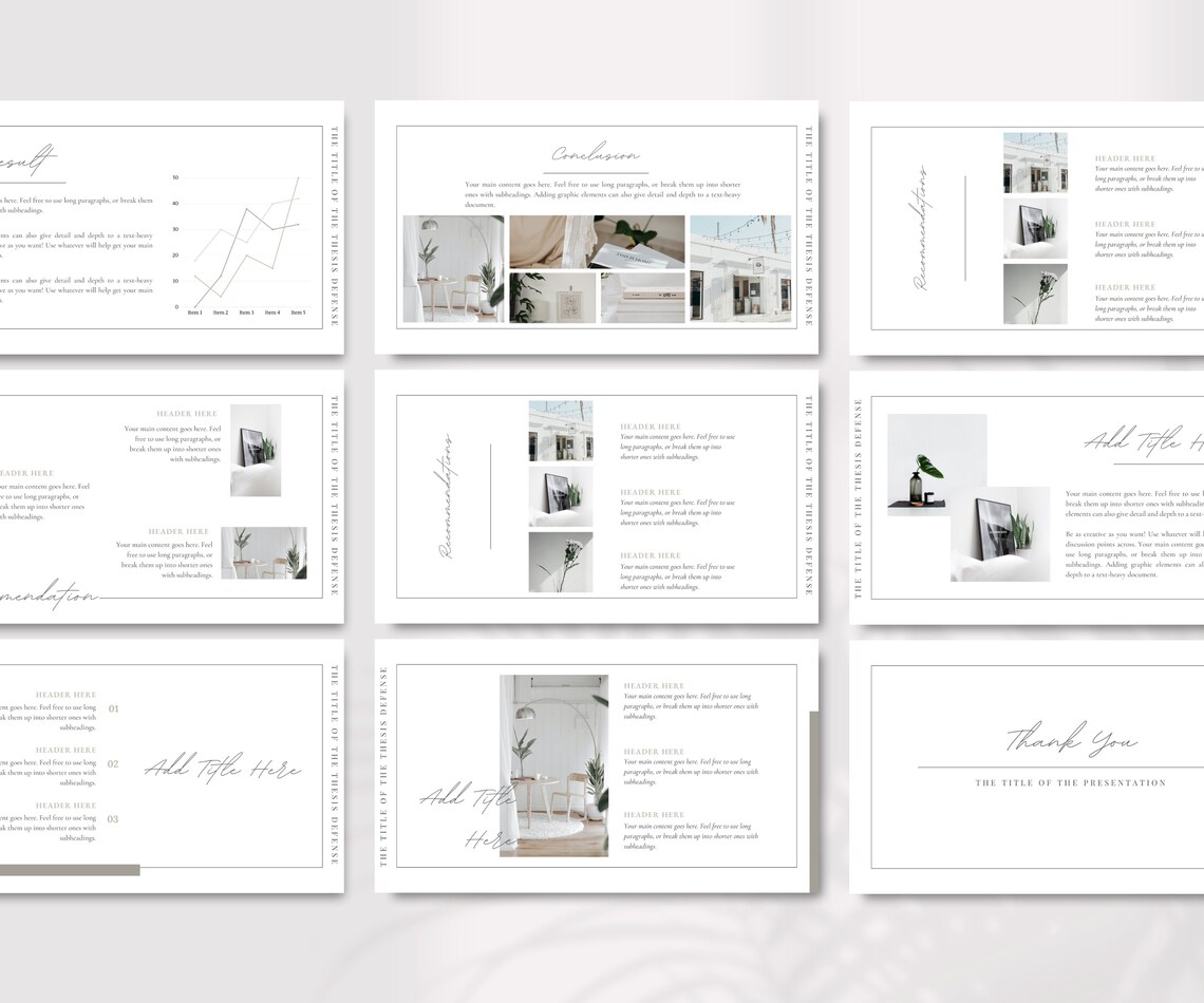Canva Presentation Template Editable Canva Template Thesis Defense ...