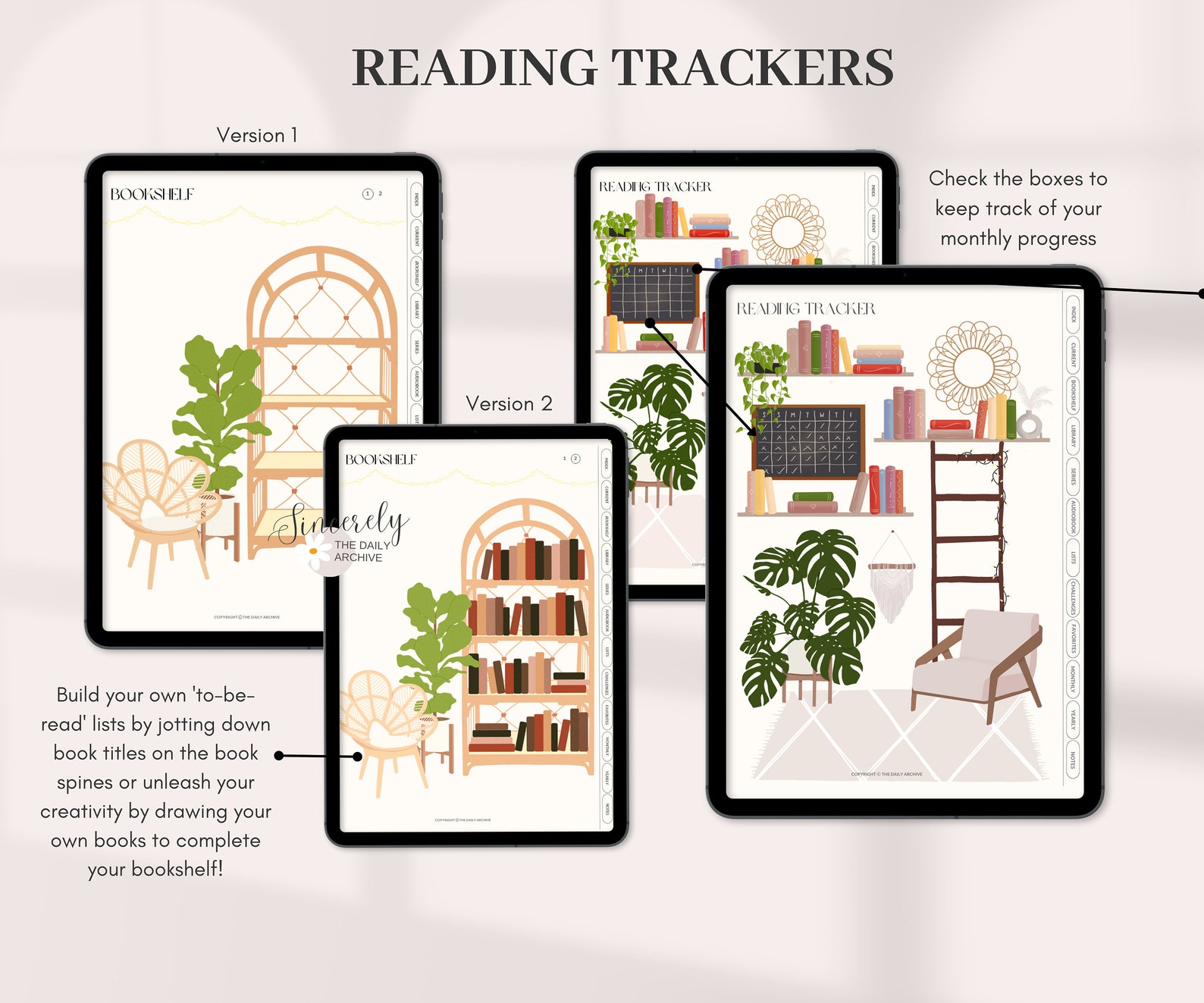 Digital Reading Journal, Digital Reading Planner, Reading Tracker ...