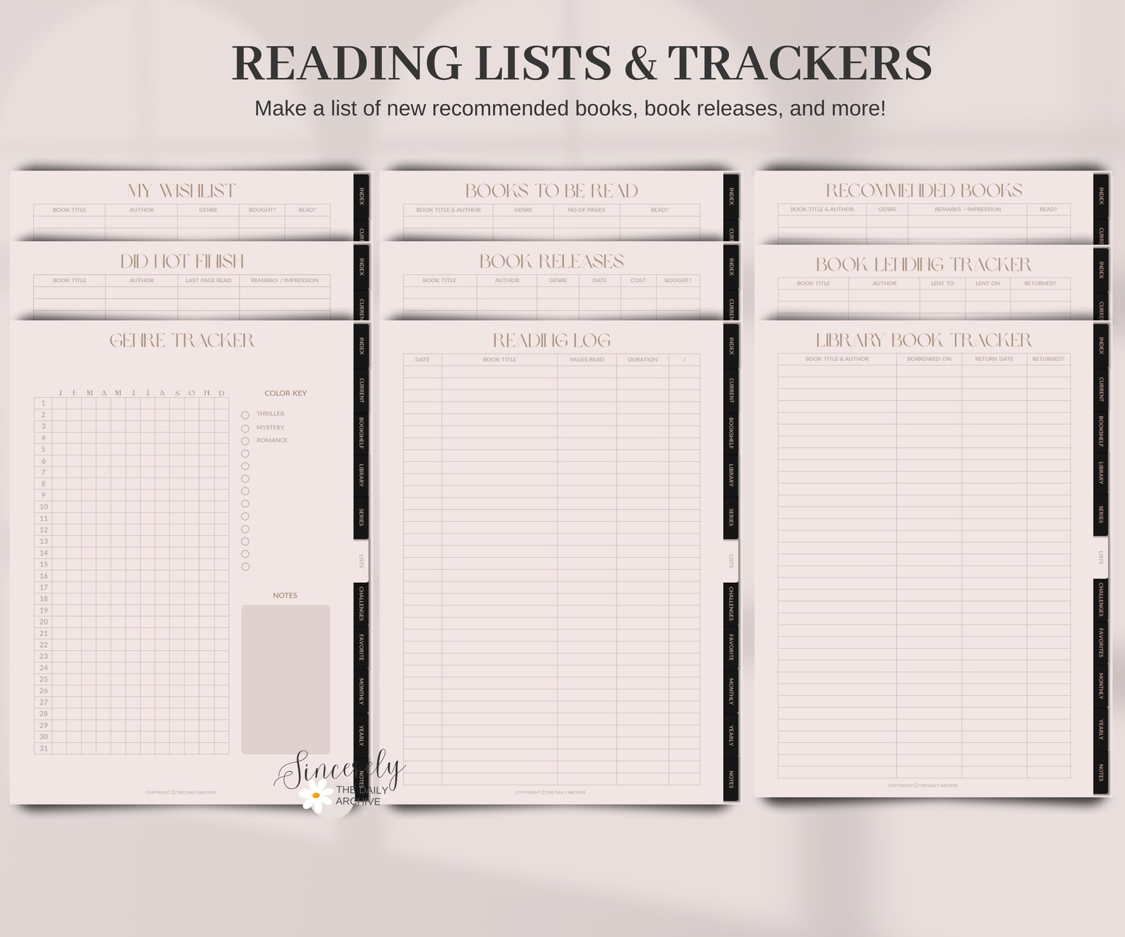 Digital Reading Journal Digital Reading Planner Reading Tracker Book ...