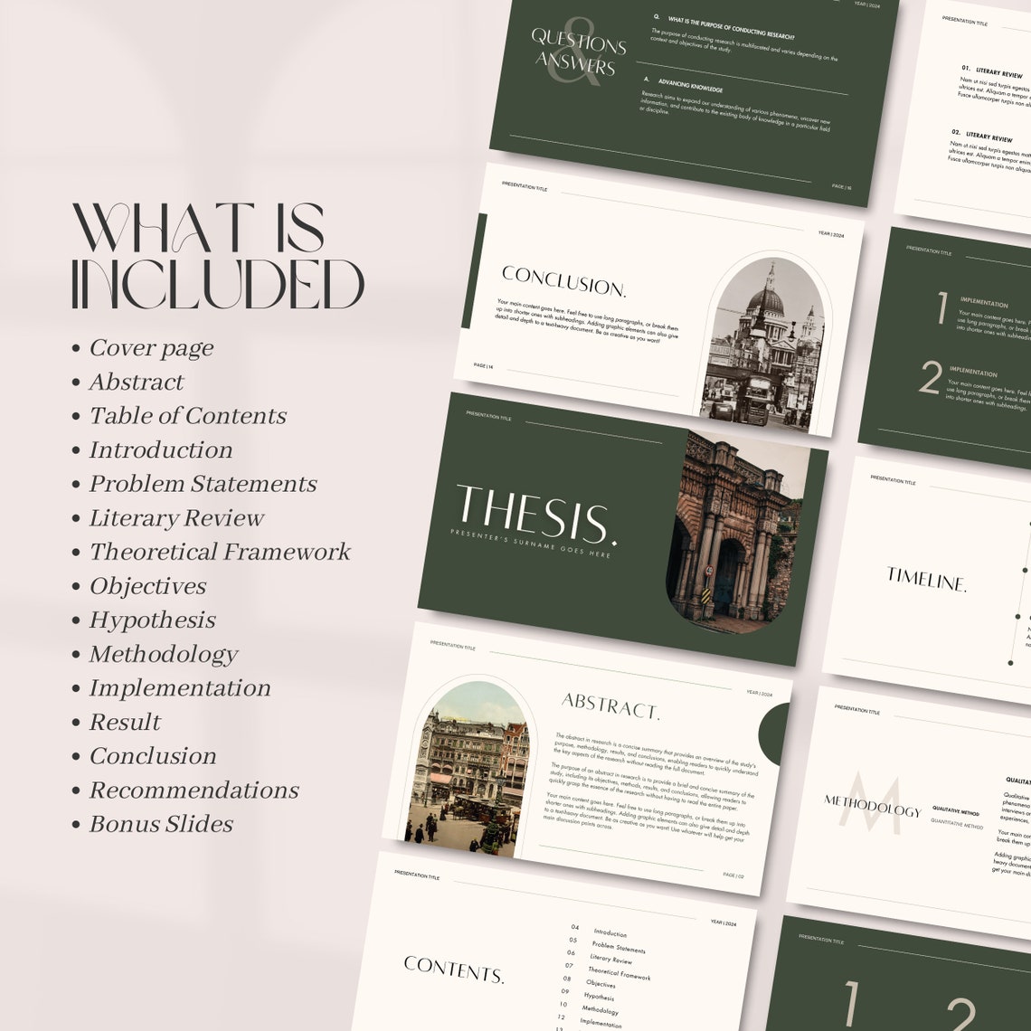 Powerpoint Presentation Template Thesis Defense Slide Deck Customizable PPT Slide Master ...