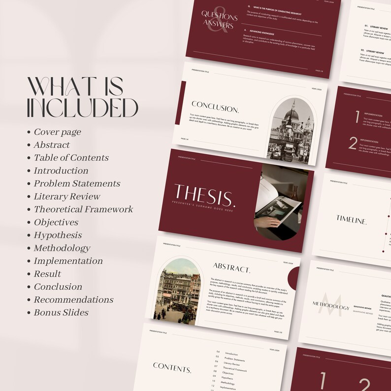 Powerpoint Presentation Template Thesis Defense Slide Deck Customizable ...
