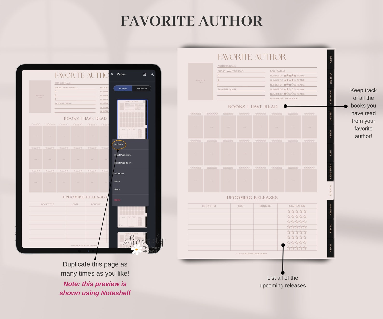Digital Reading Journal Digital Reading Planner Reading Tracker Book ...
