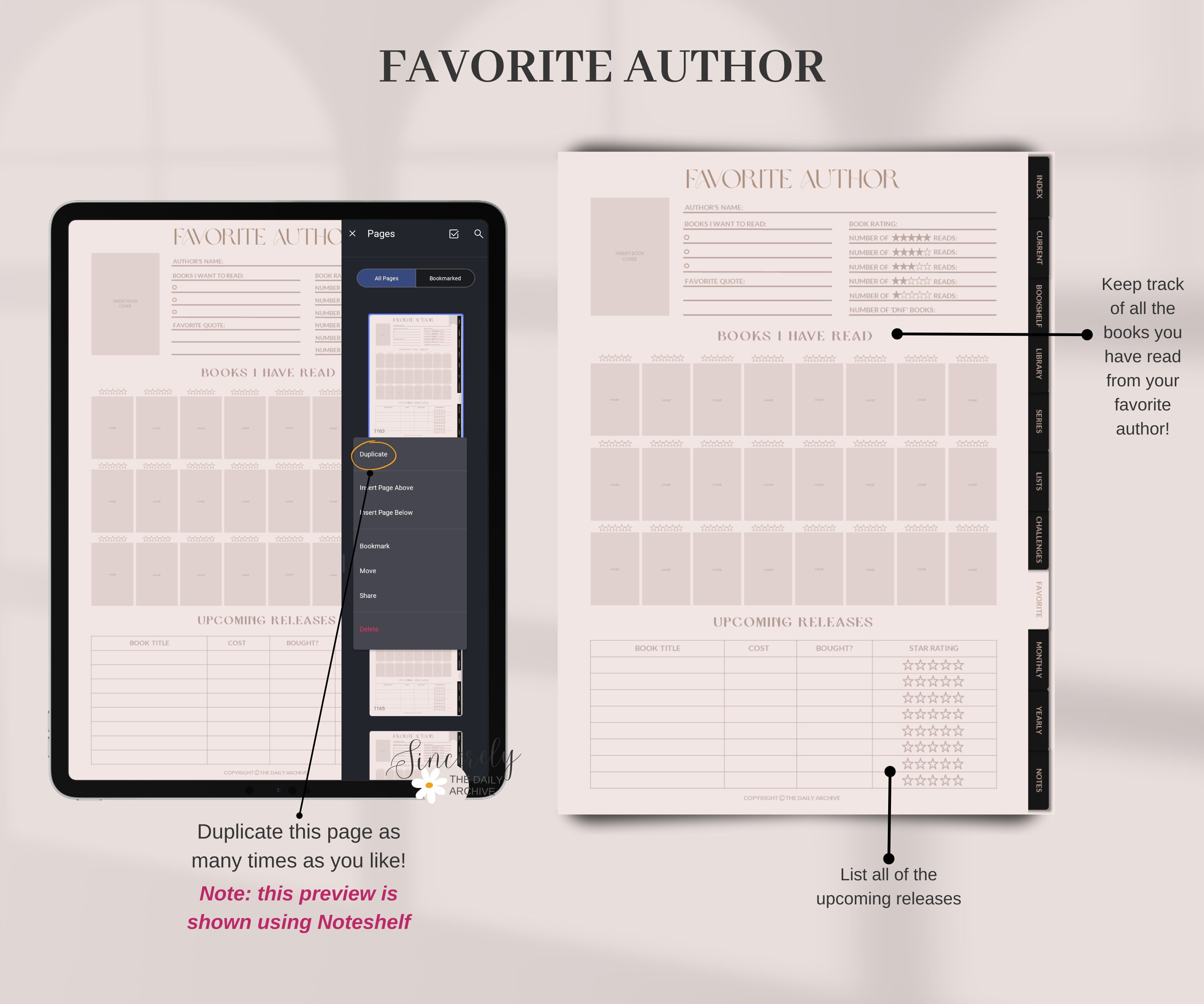 Digital Reading Journal Digital Reading Planner Reading Tracker Book ...