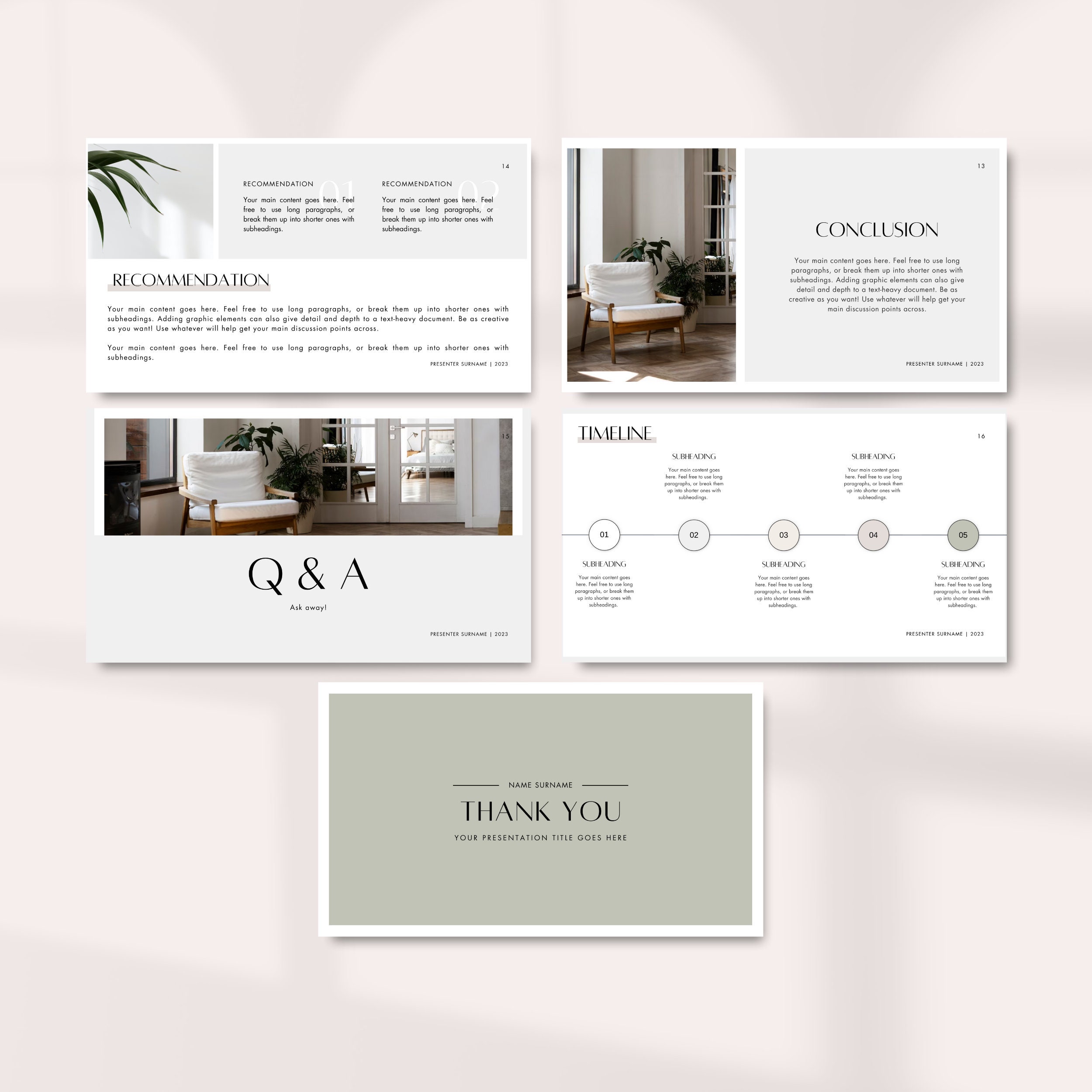 Canva Presentation Template Editable Canva Template Thesis Defense ...