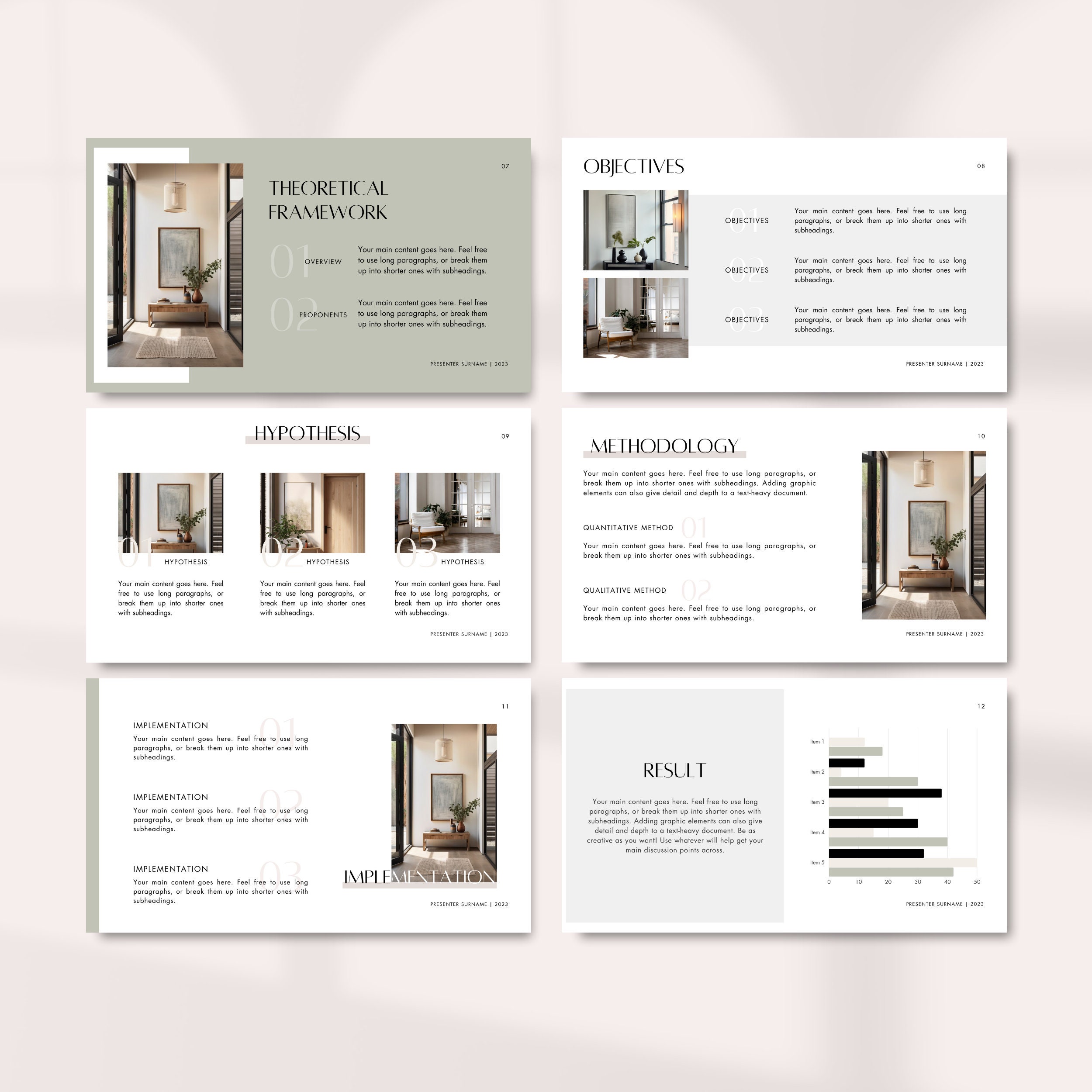 Presentation Template Editable Canva Template Thesis Defense ...