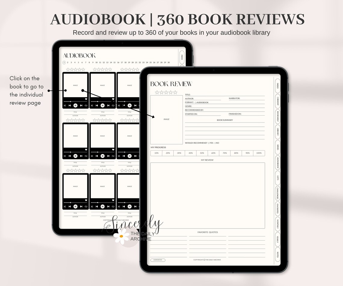 Digital Reading Journal, Digital Reading Planner, Reading Tracker ...