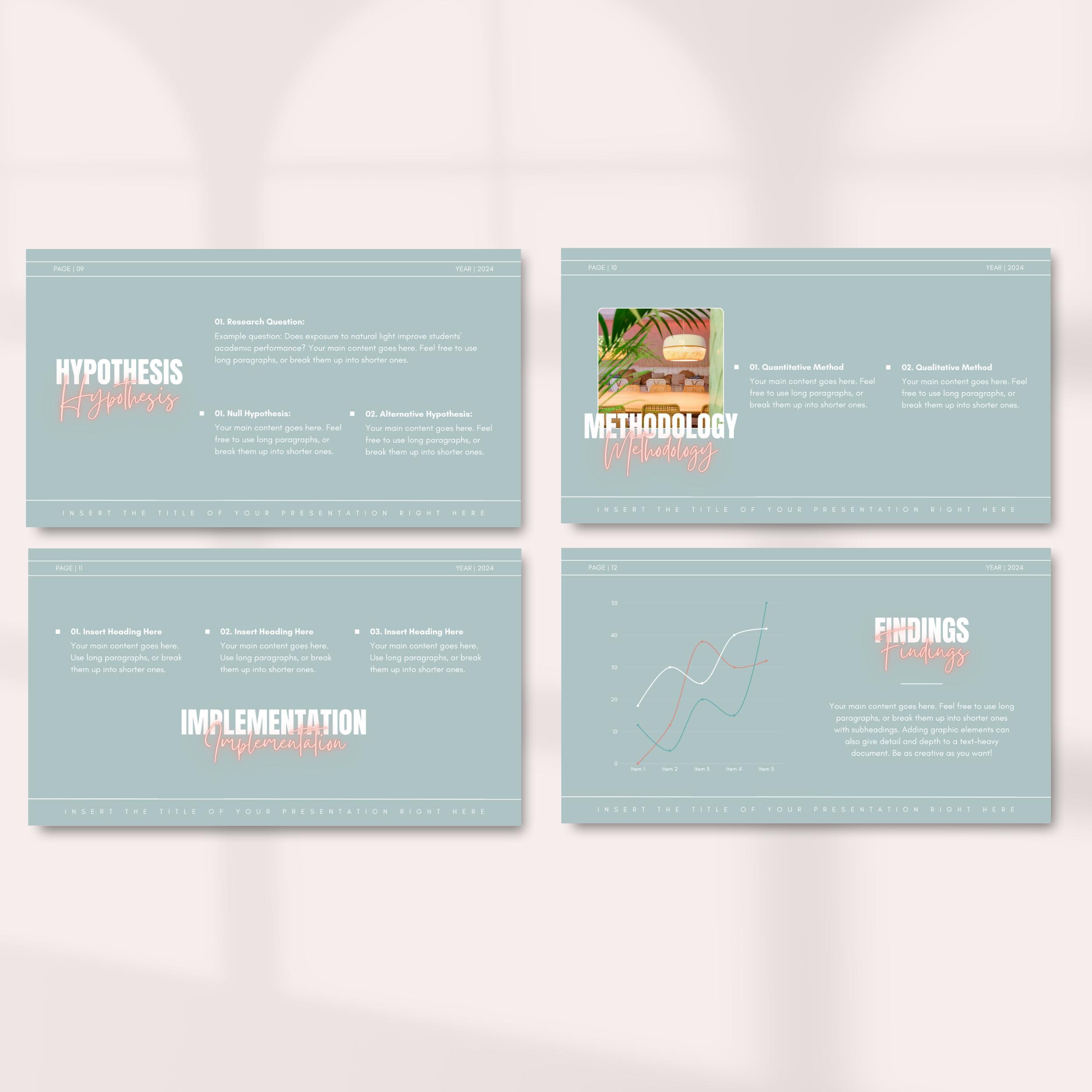 Canva Presentation Template Editable Canva Template Thesis Defense ...