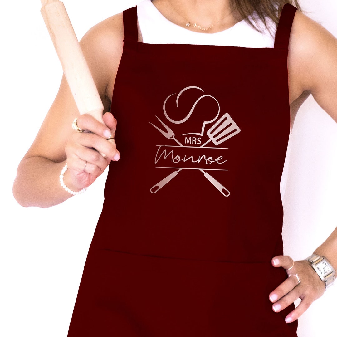 Personalised Mrs Apron, Wedding Gift, Personalised Apron With Name ...