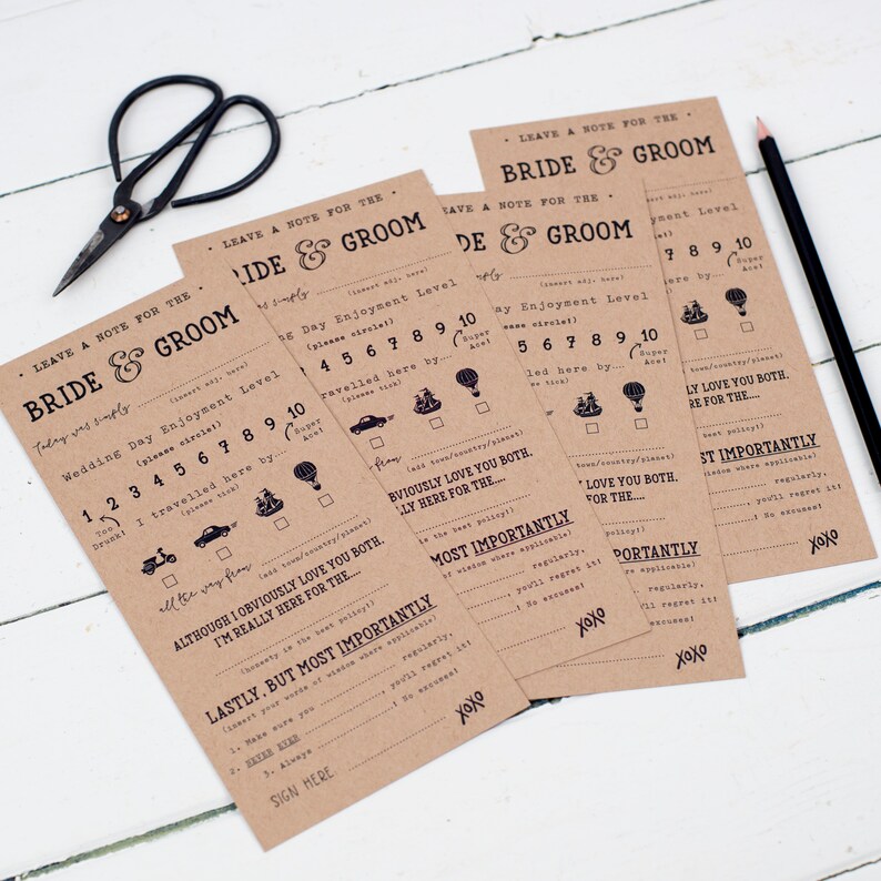 Advice for the Bride & Groom Wedding Advice Card Mr and Mrs - Etsy