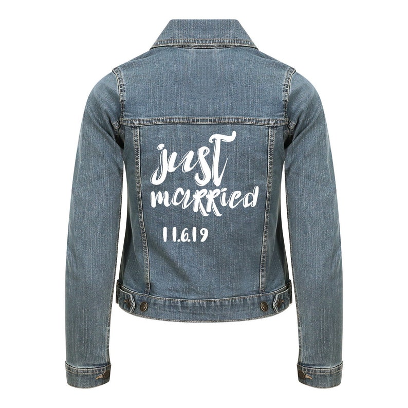 Just Married Denim Couple Jackets Bride Groom Jean Jacket - Etsy