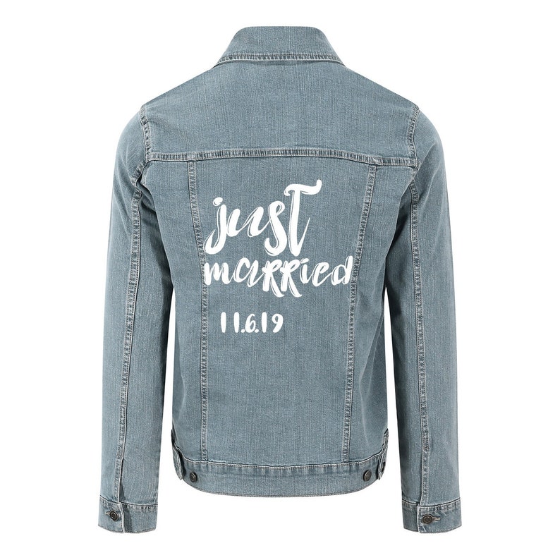 Just Married Denim Couple Jackets Bride Groom Jean Jacket - Etsy