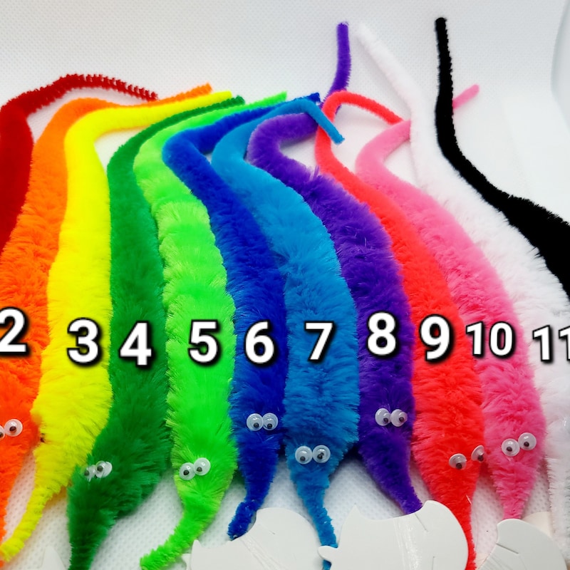 Fuzzy Worm Toys - Etsy