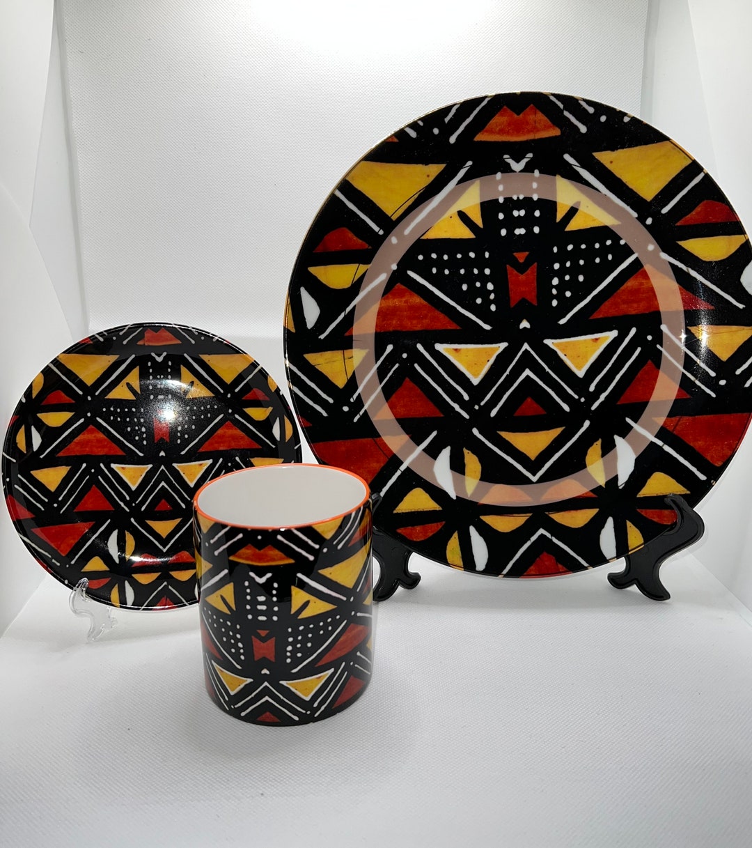 African Pattern Tableware and Mug Set - Etsy