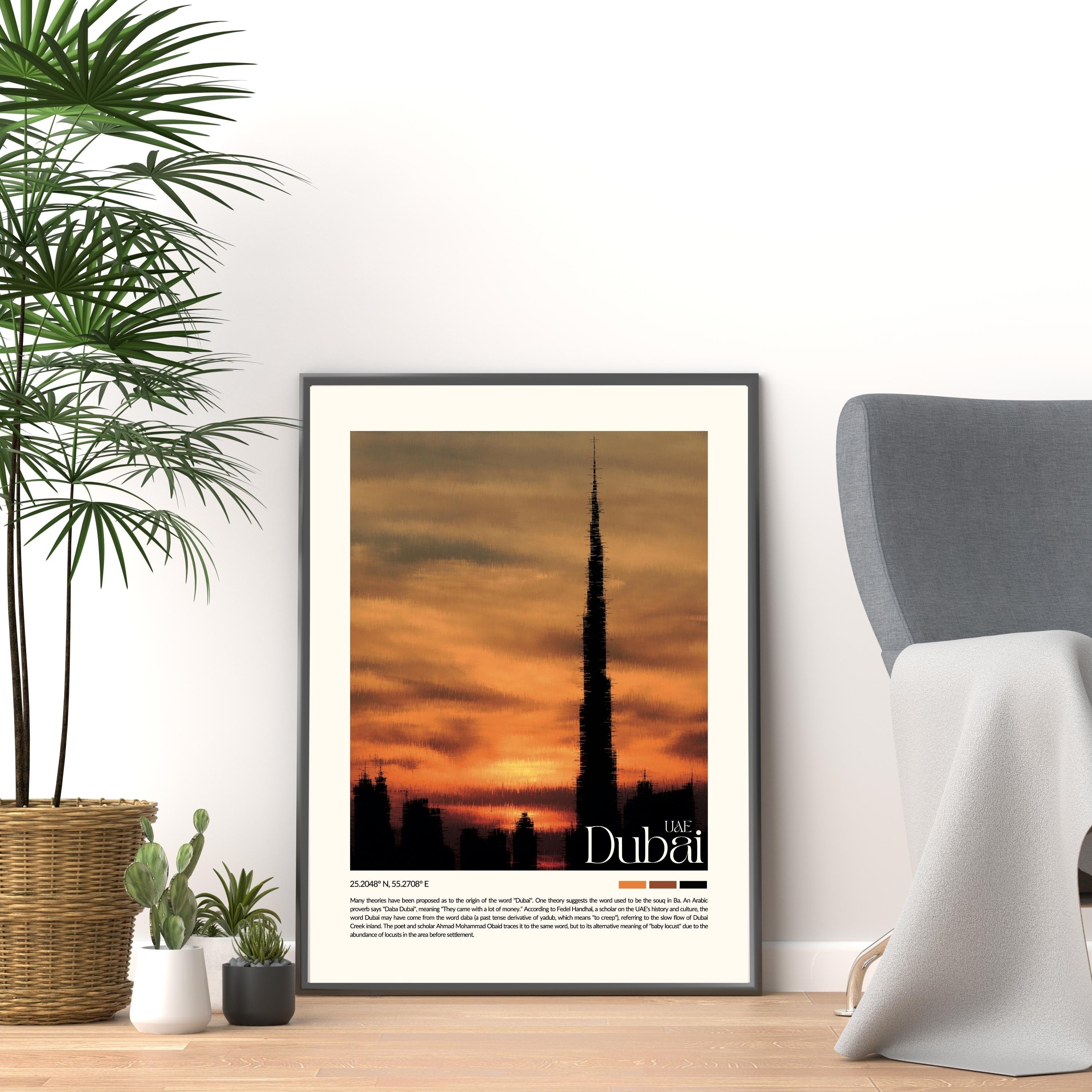 Dubai Print Digital Wall Art Dubai Wall Art Dubai Poster Dubai Photo ...