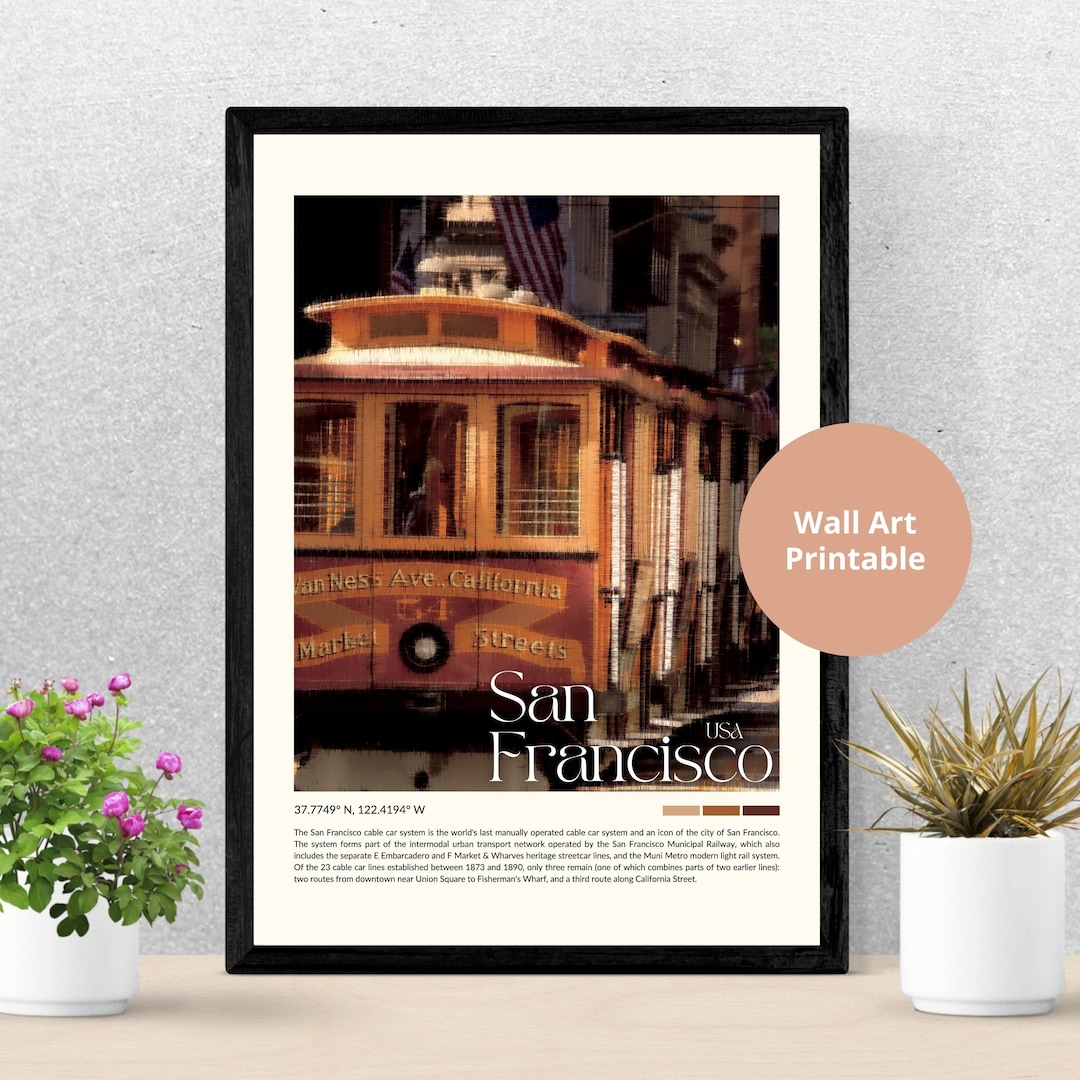 San Francisco Print Digital Wall Art San Francisco Wall Art San ...