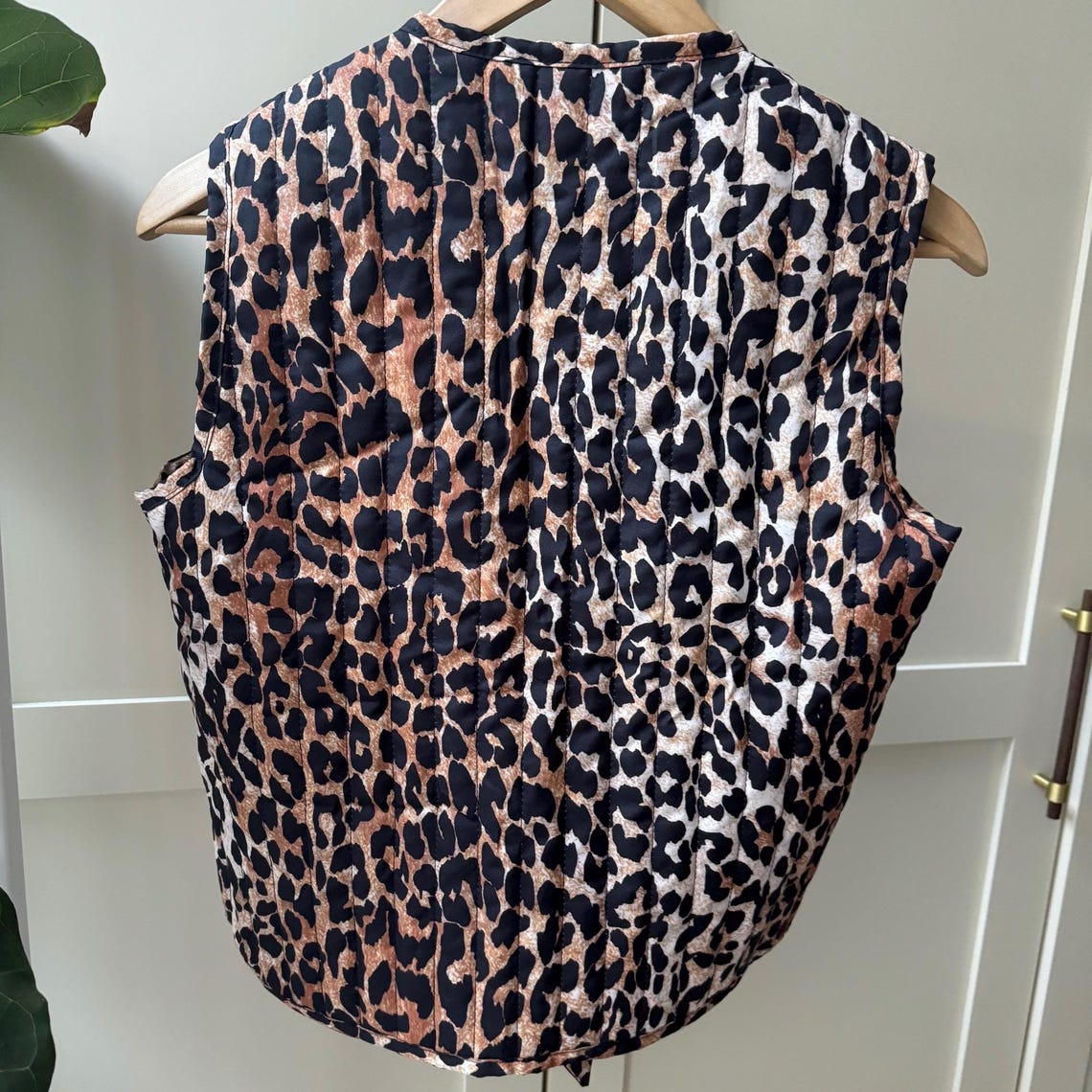 Leopard Print Quilted Waistcoat Jacket With Bows. - Etsy