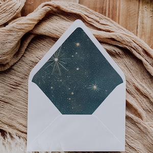 Midnight Sky Envelope Liner Digital Template - Etsy