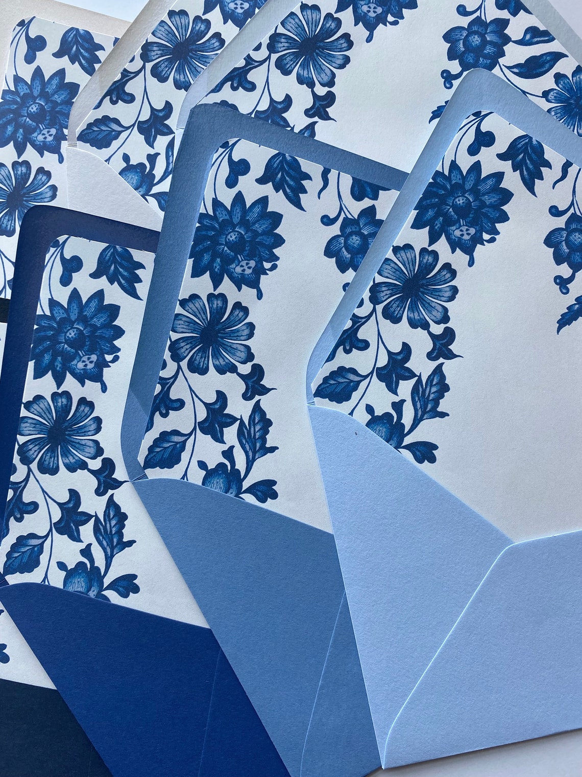 Vintage Blue Ornate Envelope Liner Digital Template - Etsy