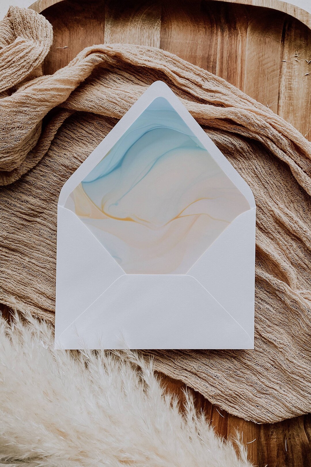 Morning Marble Envelope Liner Digital Template - Etsy