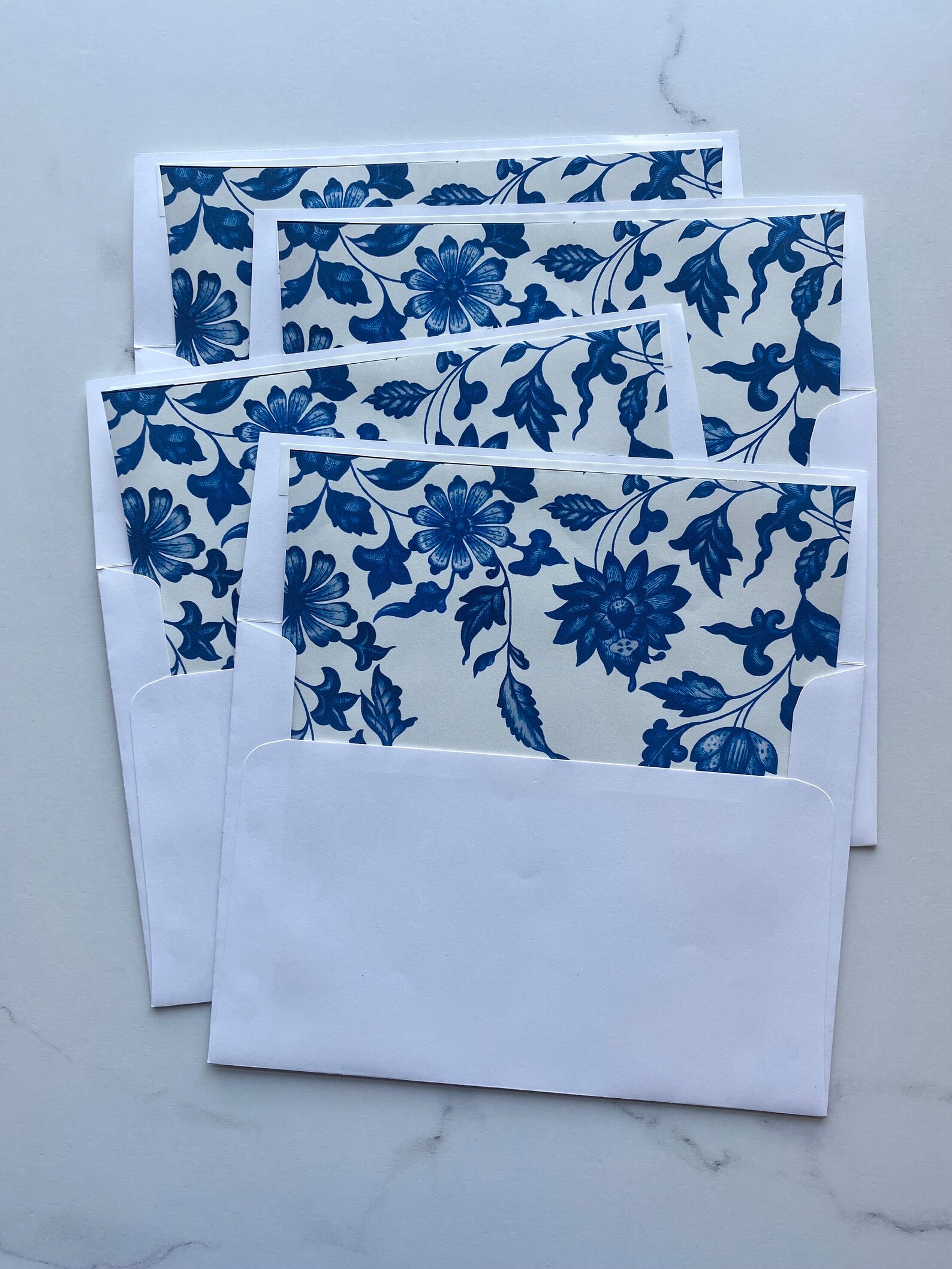 Vintage Blue Ornate Envelope Liner Digital Template - Etsy