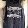 Cyanotype Upcycled Lacy Crop Corset Tank Top Front/back Floral Size US ...
