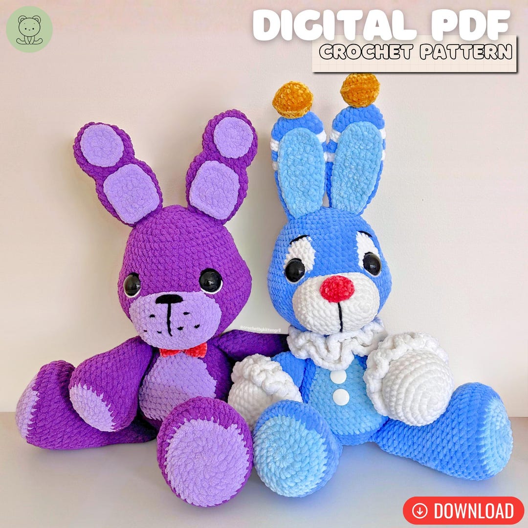 2in1 Big Top Rabid Rabbit Crochet Pattern DIGITAL PDF | Amigurumi ...