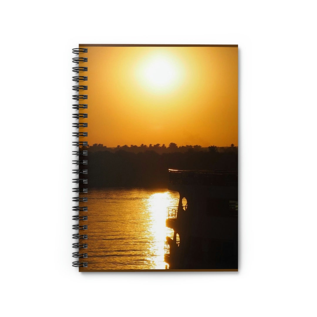 Golden Sunset at the Shore Spiral Notebook - Ruled Line - Etsy