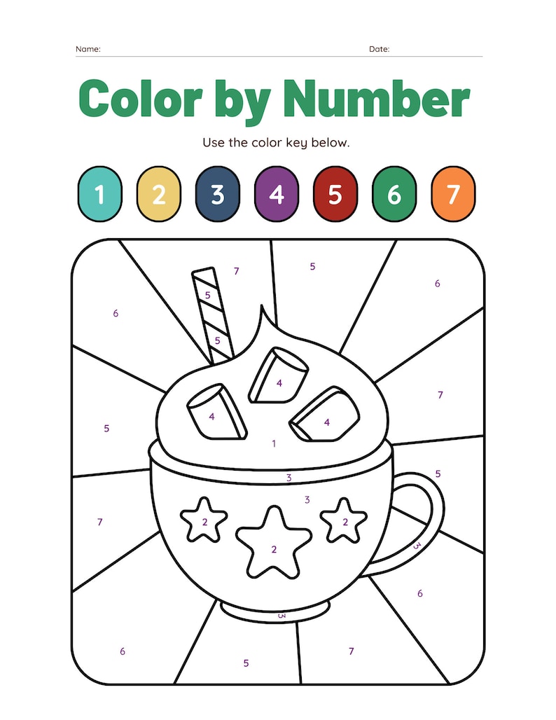 Holiday Color by Numbers - Etsy